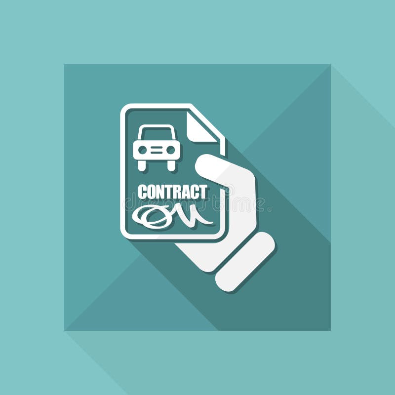 Car contract icon stock vector. Illustration of driver - 119144806