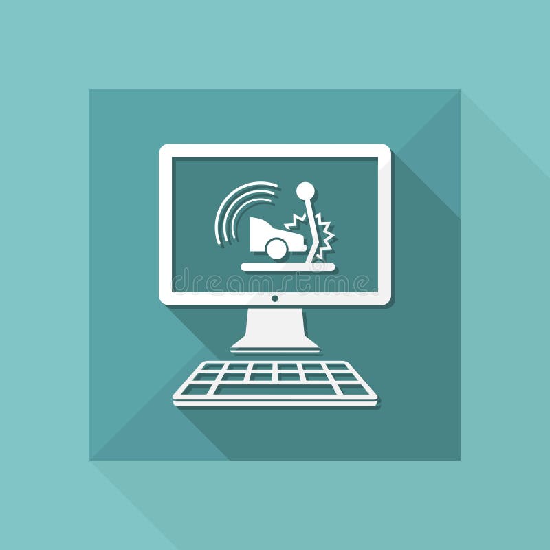 Car Crash Alert System - Vector Flat Icon Stock Vector - Illustration ...