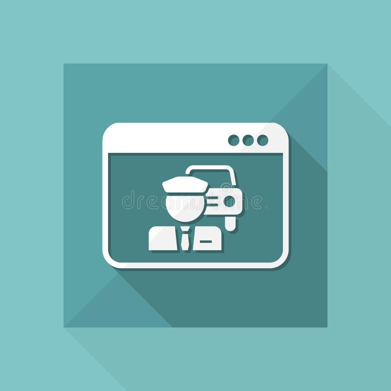 Chauffeur Service - Minimal Icon Stock Vector - Illustration of public ...