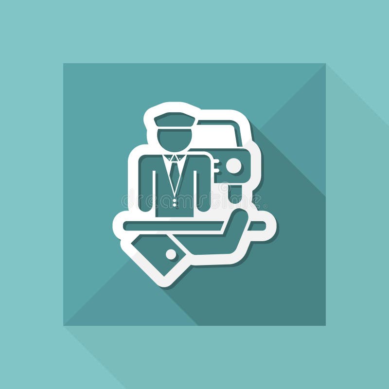 Chauffeur icon stock vector. Illustration of transport - 119148300