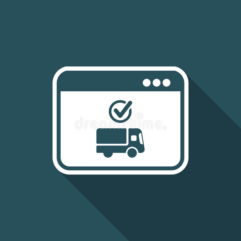Check Transport Options on Website - Vector Flat Icon Stock Vector ...