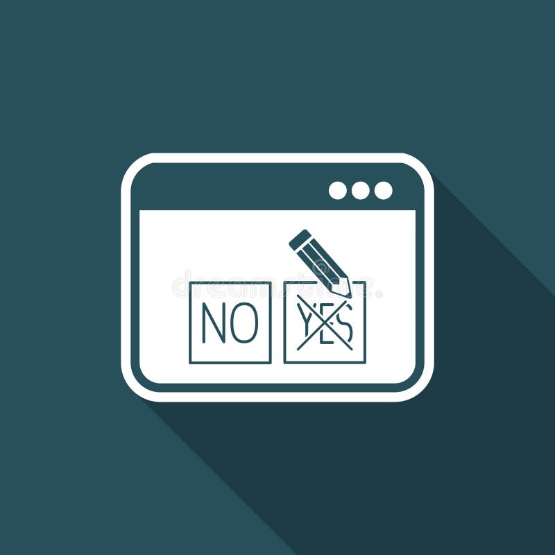 Check Web Option - Approve or Decline - Vector Flat Icon Stock Vector ...