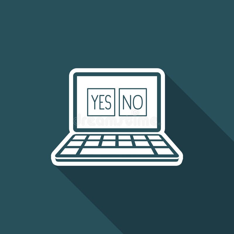 Checkbox Computer Decision - Minimal Vector Icon Stock Vector ...