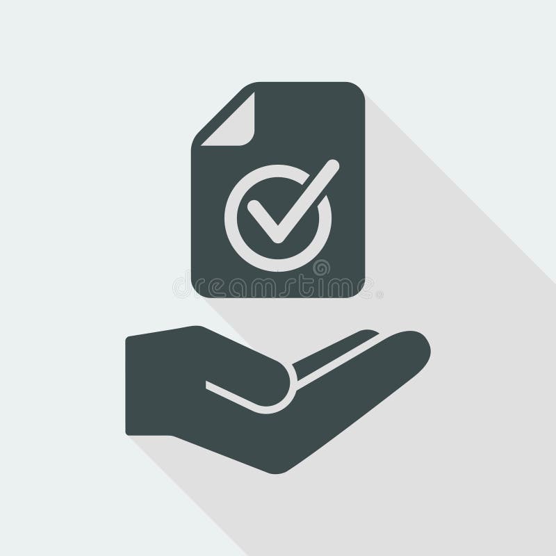 Checked Document - Minimal Vector Icon Stock Vector - Illustration of ...