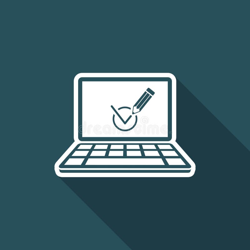 Checking Computer Options Icon Stock Vector - Illustration of minimal ...