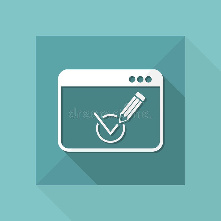 Checking Computer Options Icon Stock Vector - Illustration of modern ...