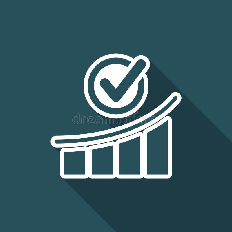 Checking Data Report - Flat Minimal Icon Stock Vector - Illustration of ...
