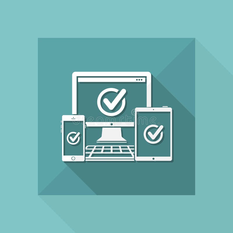 Checking Multi Devices Equipment Stock Vector - Illustration of concept ...