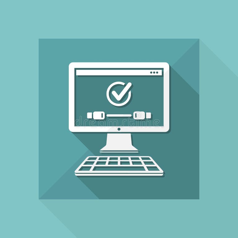 Checking Usb Connect To Pc - Vector Flat Minimal Icon Stock Vector ...