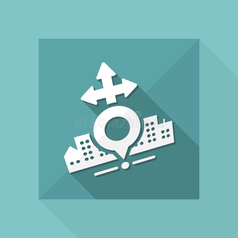 City map icon stock vector. Illustration of hand, icon - 119145991