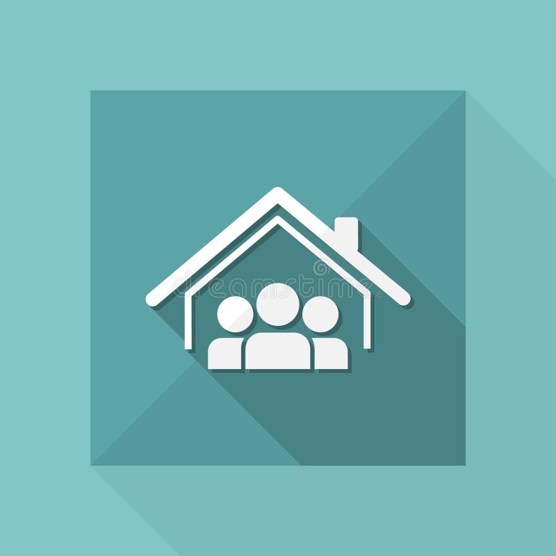 Cohabitation Concept - Vector Web Icon Stock Vector - Illustration of ...