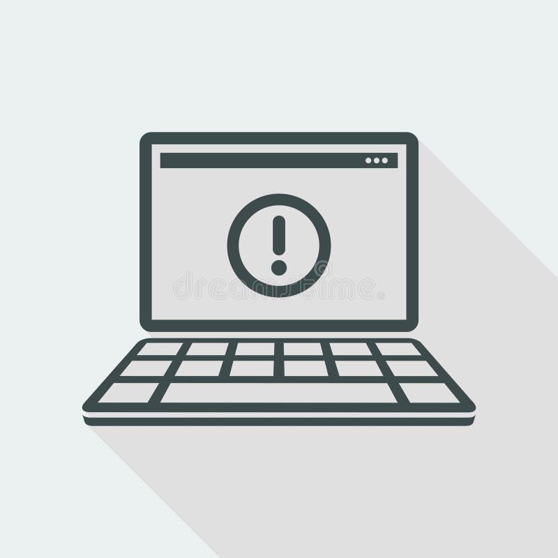 Computer Alert - Flat Minimal Icon Stock Vector - Illustration of file ...