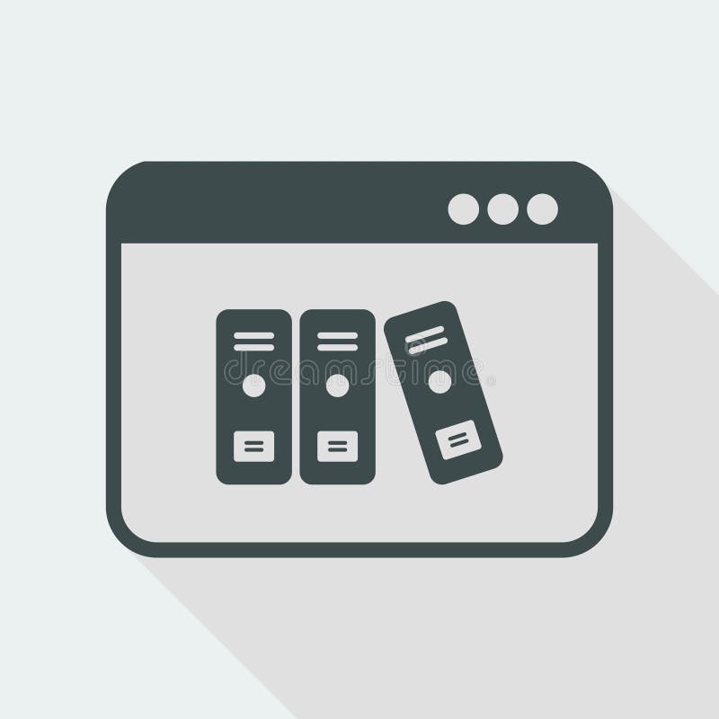 Computer archive flat icon stock vector. Illustration of folder - 118523632