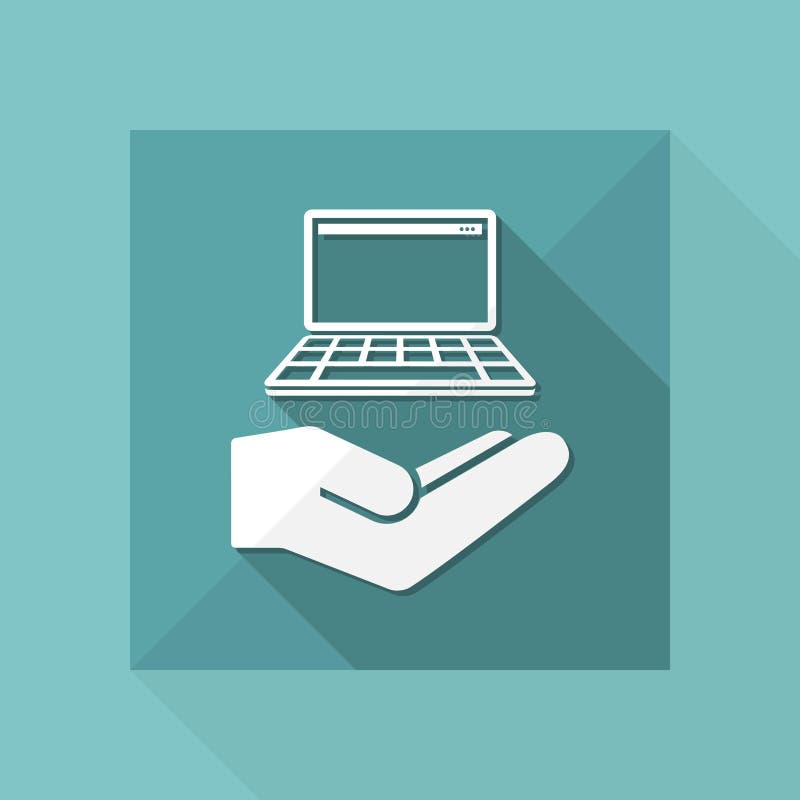 Computer Assistance Service - Minimal Vector Icon Stock Vector ...