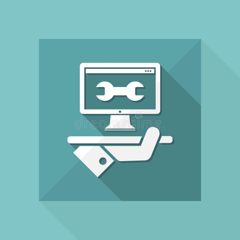 Computer Assistance Services - Vector Web Icon Stock Vector ...