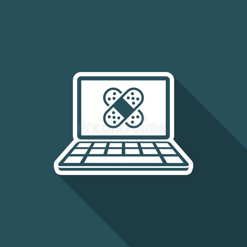 Computer Damaged - Vector Icon for Computer Website or Application ...