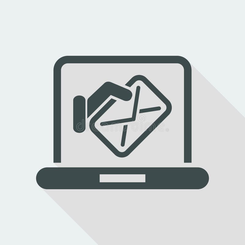 Computer mail icon stock vector. Illustration of message - 117830575