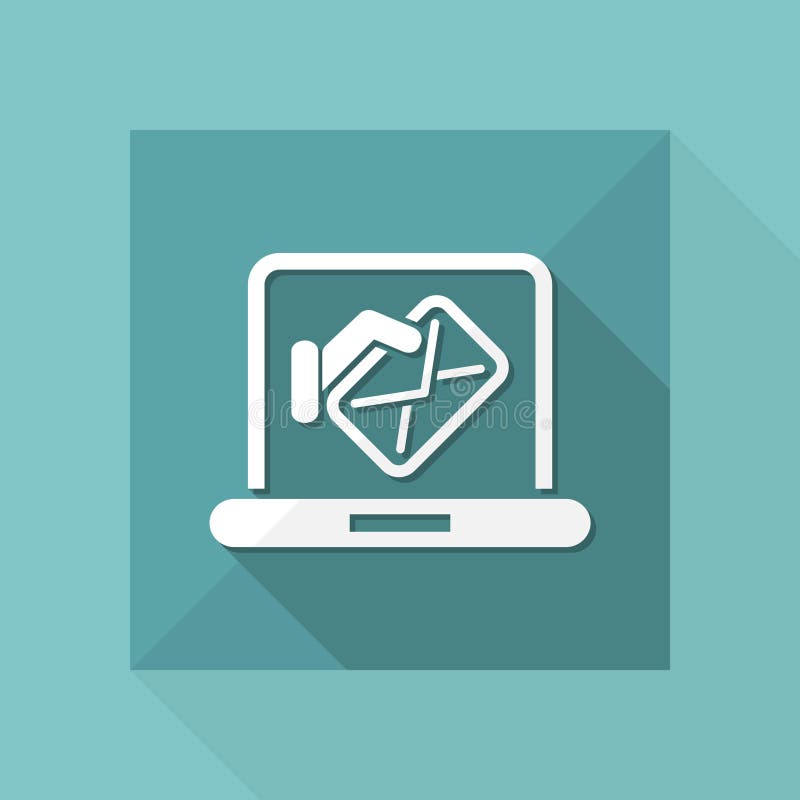 Computer mail icon stock vector. Illustration of post - 119143446