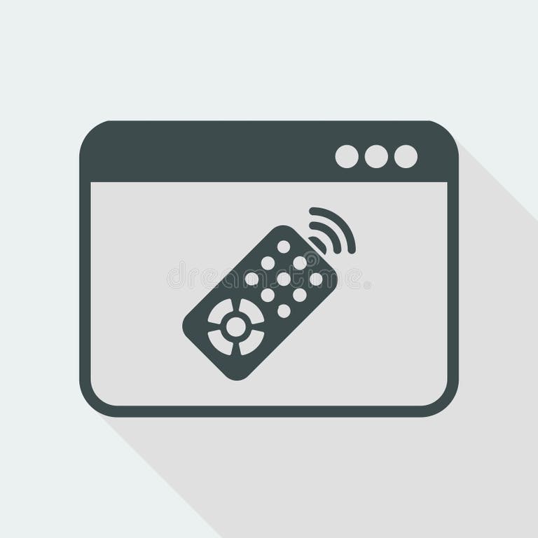 Computer Remote Control - Vector Flat Icon Stock Vector - Illustration ...