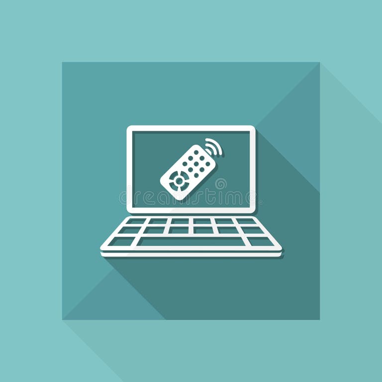 Computer Remote Control - Vector Flat Icon Stock Vector - Illustration ...