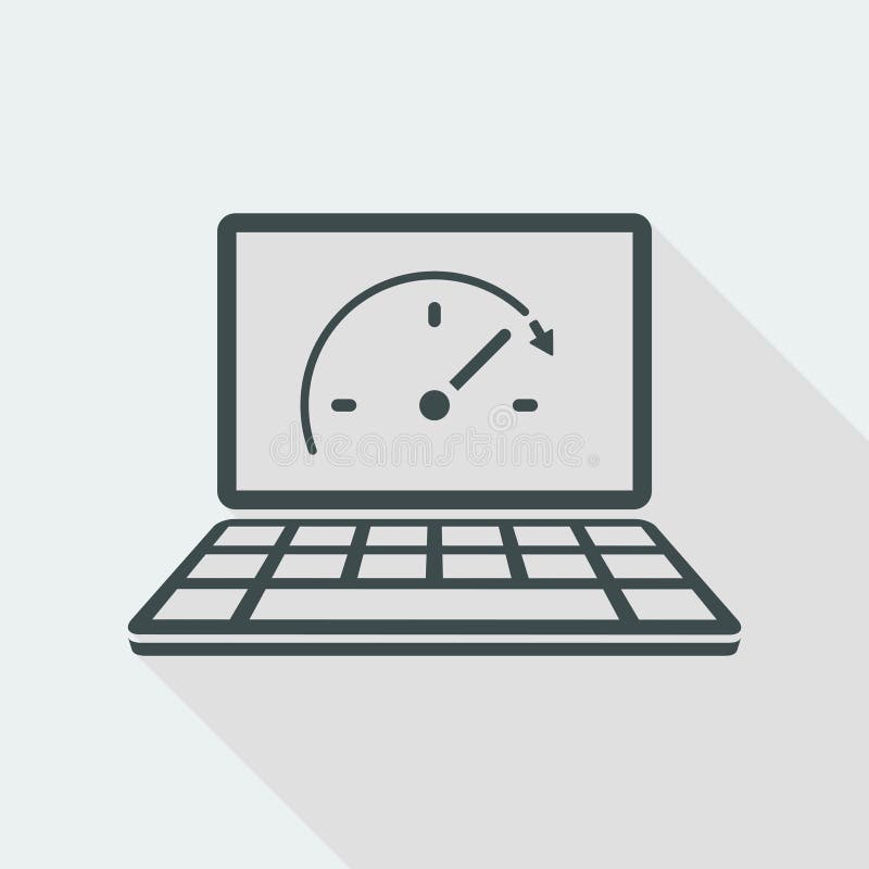 Computer Speed Upgrade - Vector Flat Icon Stock Vector - Illustration ...