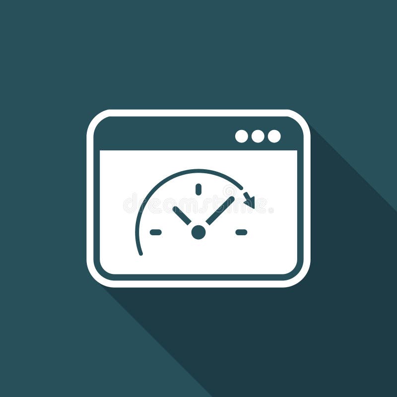 Computer Speed Upgrade - Vector Flat Icon Stock Vector - Illustration ...