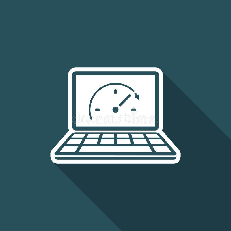 Computer Speed Upgrade - Vector Flat Icon Stock Vector - Illustration ...