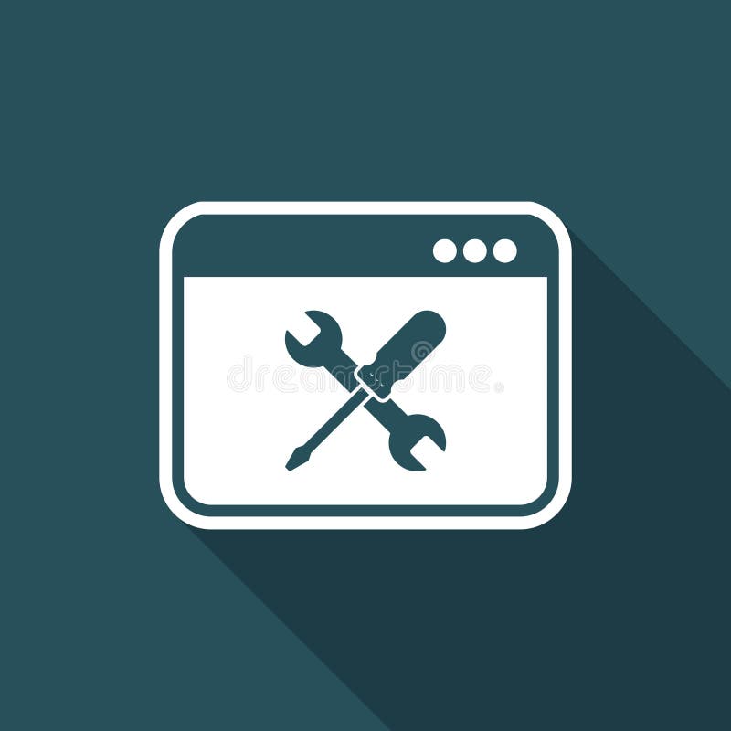 Computer Technical Support - Vector Icon Stock Vector - Illustration of ...