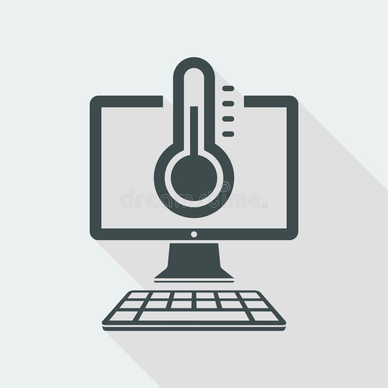 Computer Temperature - Vector Web Icon Stock Vector - Illustration of ...
