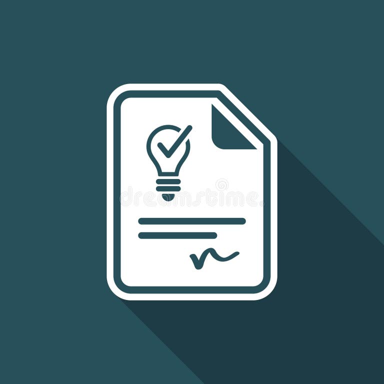 Contract for Electricity Service - Vector Web Icon Stock Vector ...