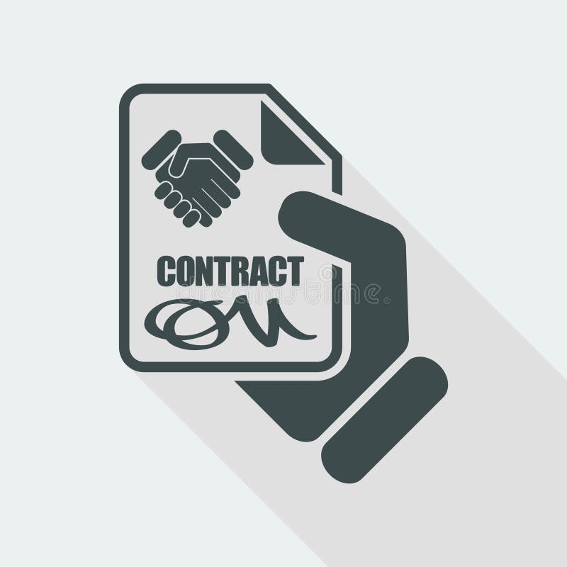 Contract icon stock vector. Illustration of human, partnership - 117819380