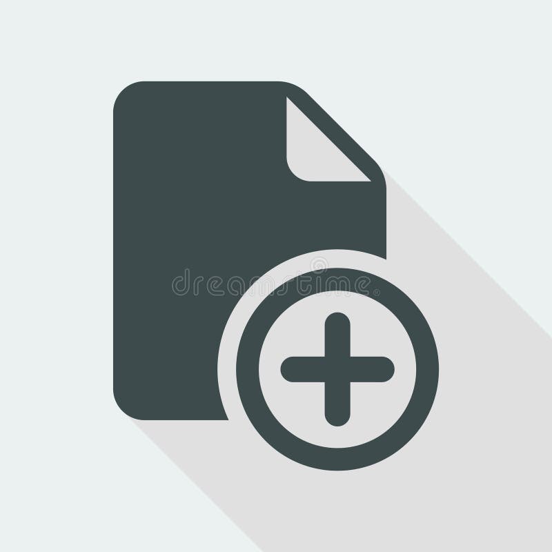 Create New File - Vector Flat Minimal Icon Stock Vector - Illustration ...