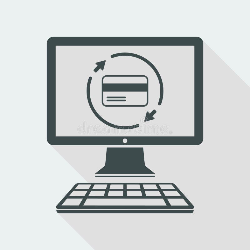 Credit Card Online Full Services - Vector Flat Icon Stock Vector ...