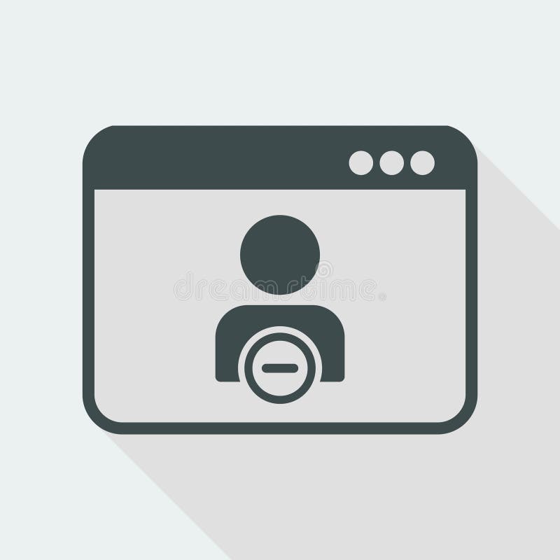 Delete contact flat icon stock vector. Illustration of community ...