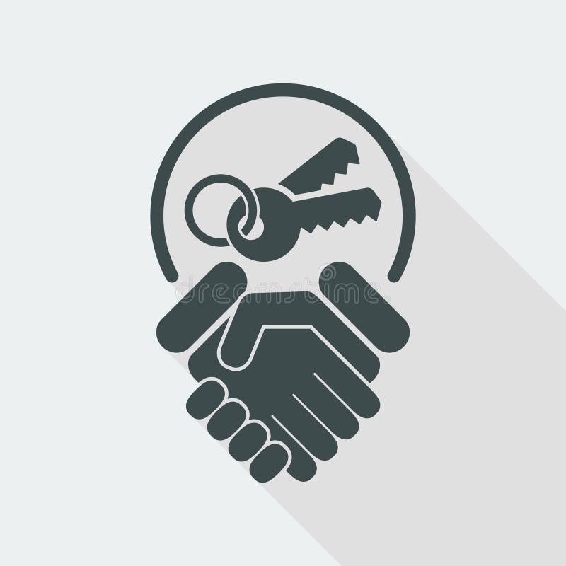 Delivery of the keys stock vector. Illustration of partnership - 118517523