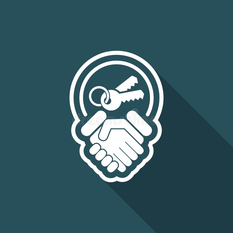 Delivery of the keys stock vector. Illustration of partnership - 118517523