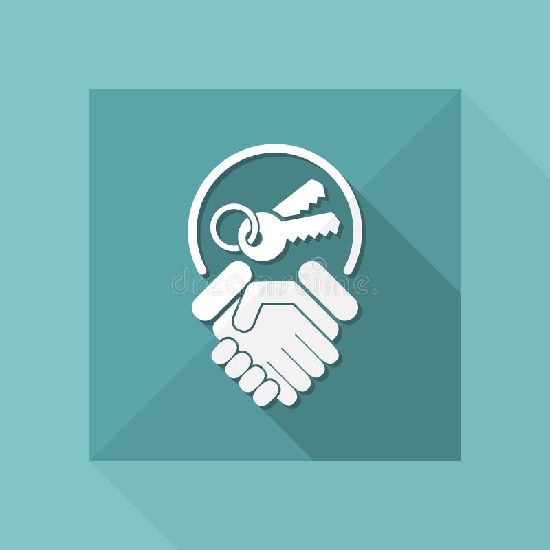 Delivery of the keys stock vector. Illustration of partnership - 118517523