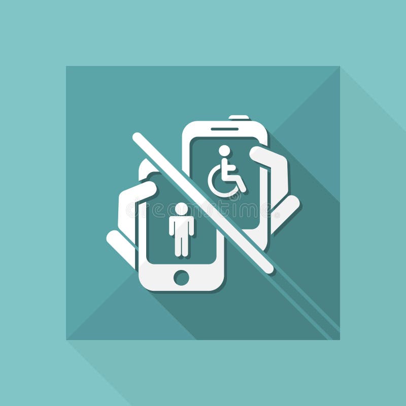 Device for disabled stock vector. Illustration of contact - 119143737