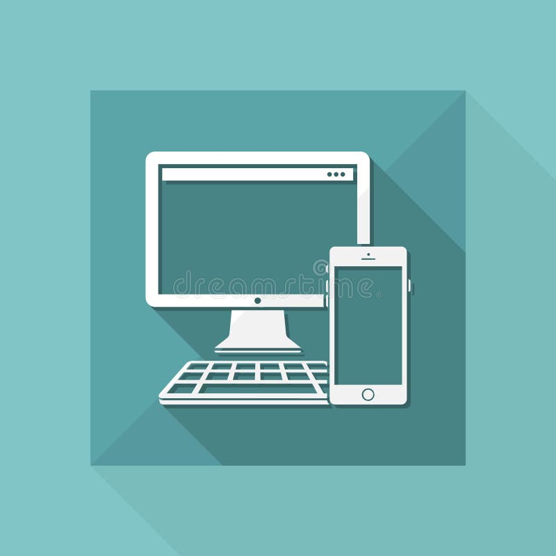 Devices Series - Vector Flat Minimal Icon Stock Vector - Illustration ...