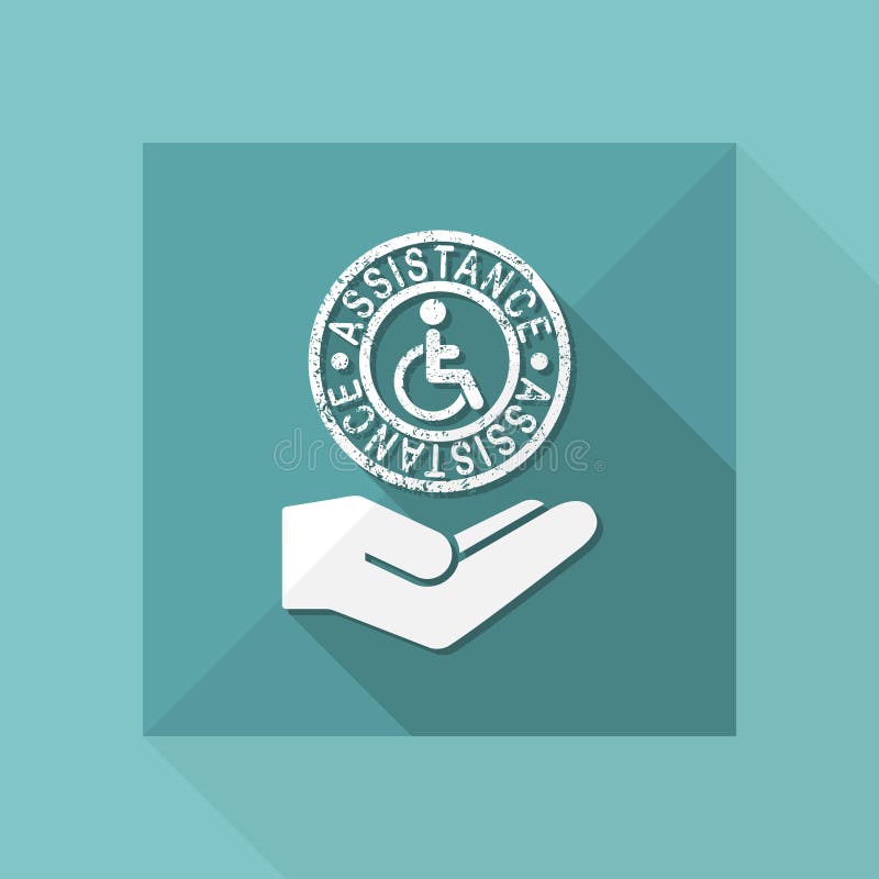 Disability Support Services - Minimal Icon Stock Vector - Illustration ...