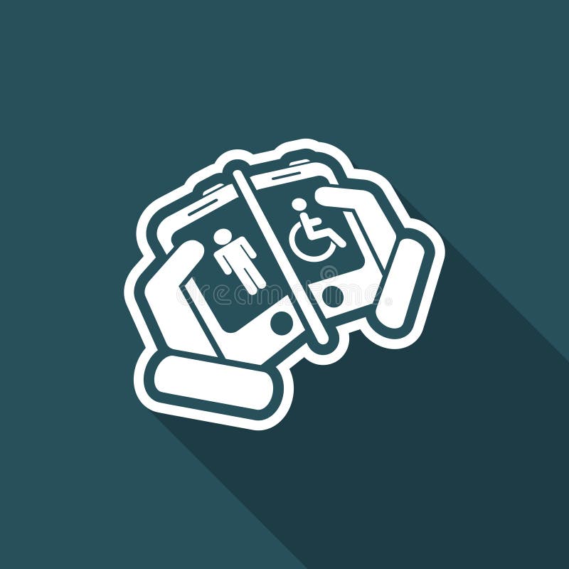 Disabled device stock vector. Illustration of comunicate - 118521662