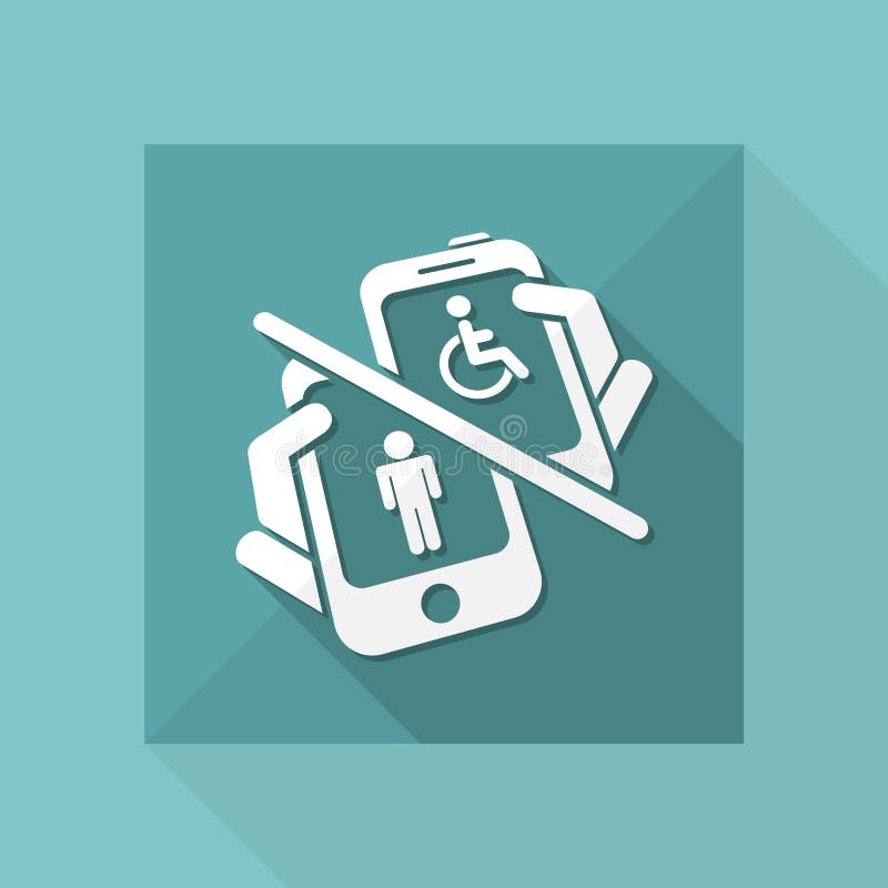 Disabled device stock vector. Illustration of mobile - 119145946