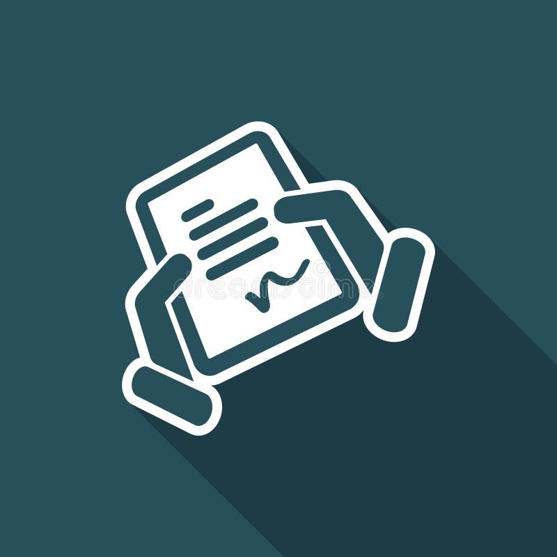 Document signature icon stock vector. Illustration of design - 118519017