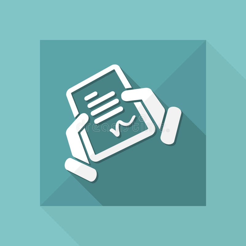 Document signature icon stock vector. Illustration of contract - 119146132