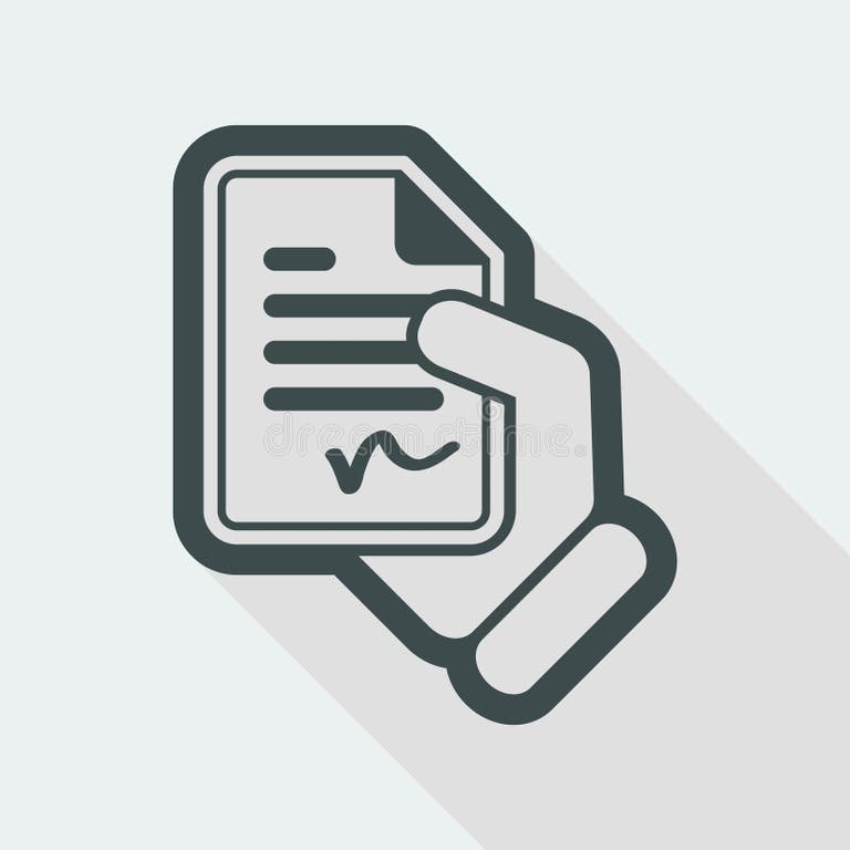 Signed Document Icon Stock Illustrations – 1,196 Signed Document Icon ...