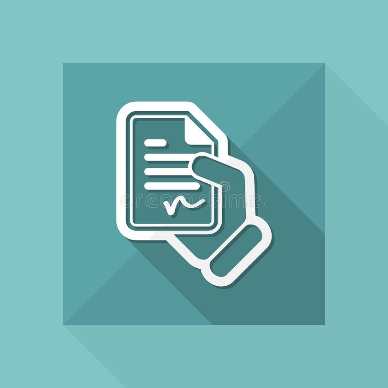 Document signed icon stock vector. Illustration of notarial - 119146651