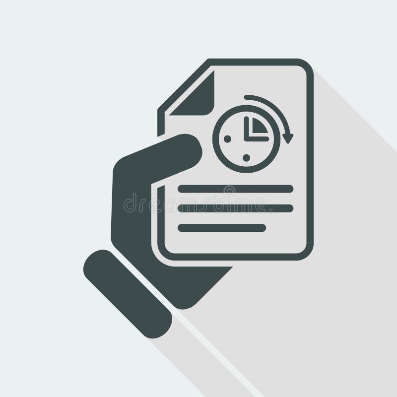 Document timing stock vector. Illustration of flat, clock - 117819365