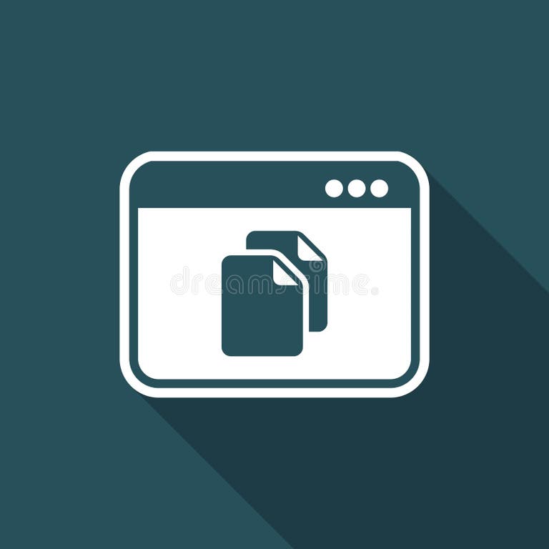 Duplicate File - Vector Flat Minimal Icon Stock Vector - Illustration ...