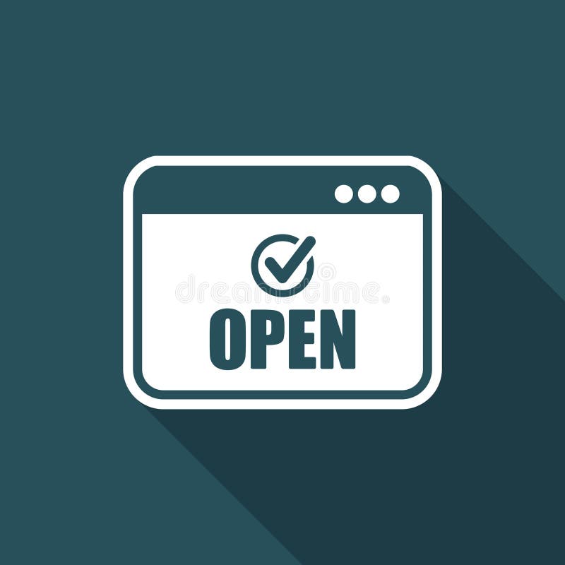 E- Commerce Check Open - Vector Flat Icon Stock Vector - Illustration ...