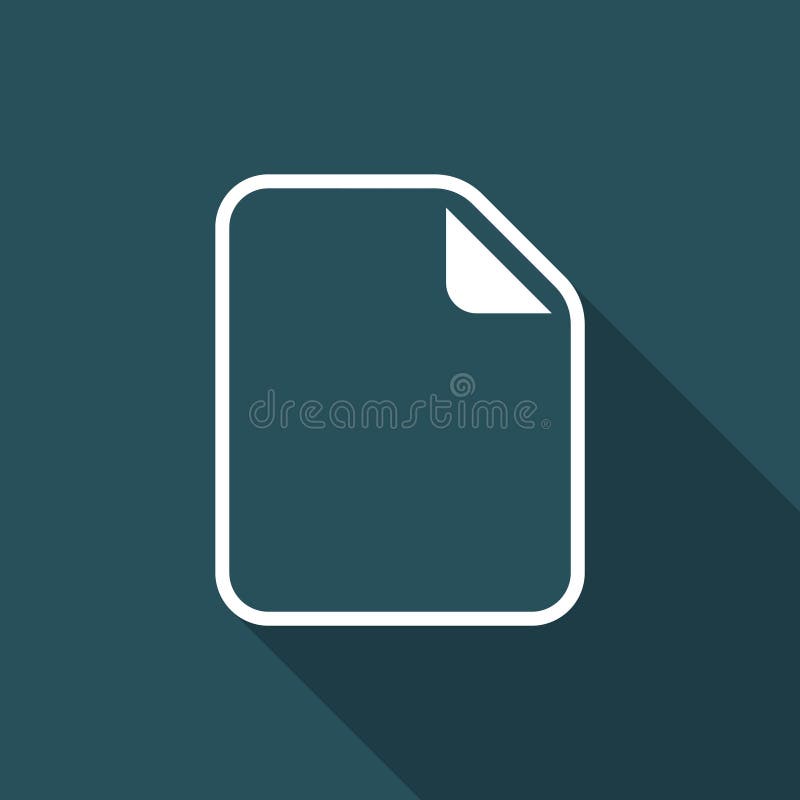 Empty New Document - Minimal Flat Icon Stock Vector - Illustration of ...